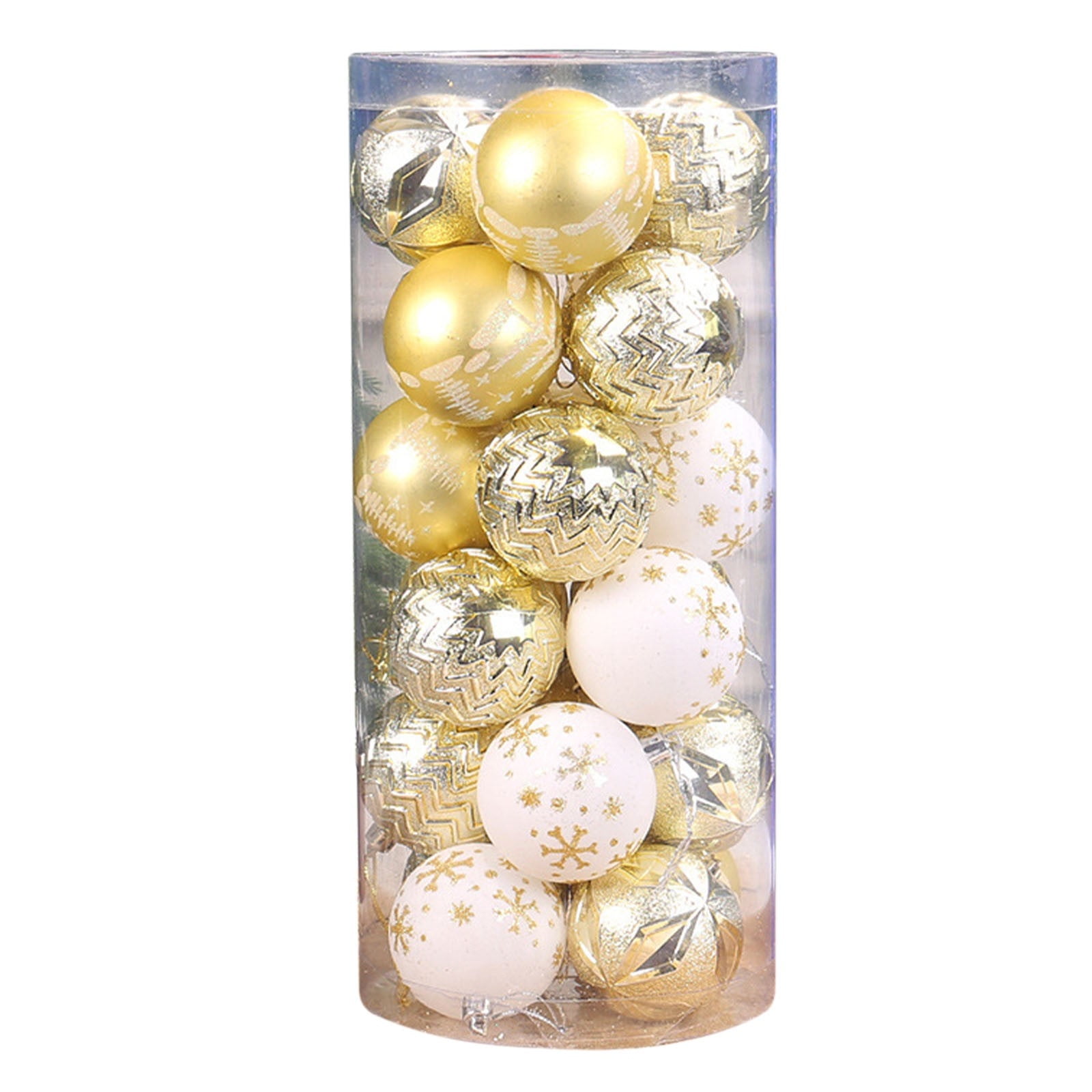 Aooww 24 PCS Christmas Balls Gift Box Set Creatives Color Painting ...