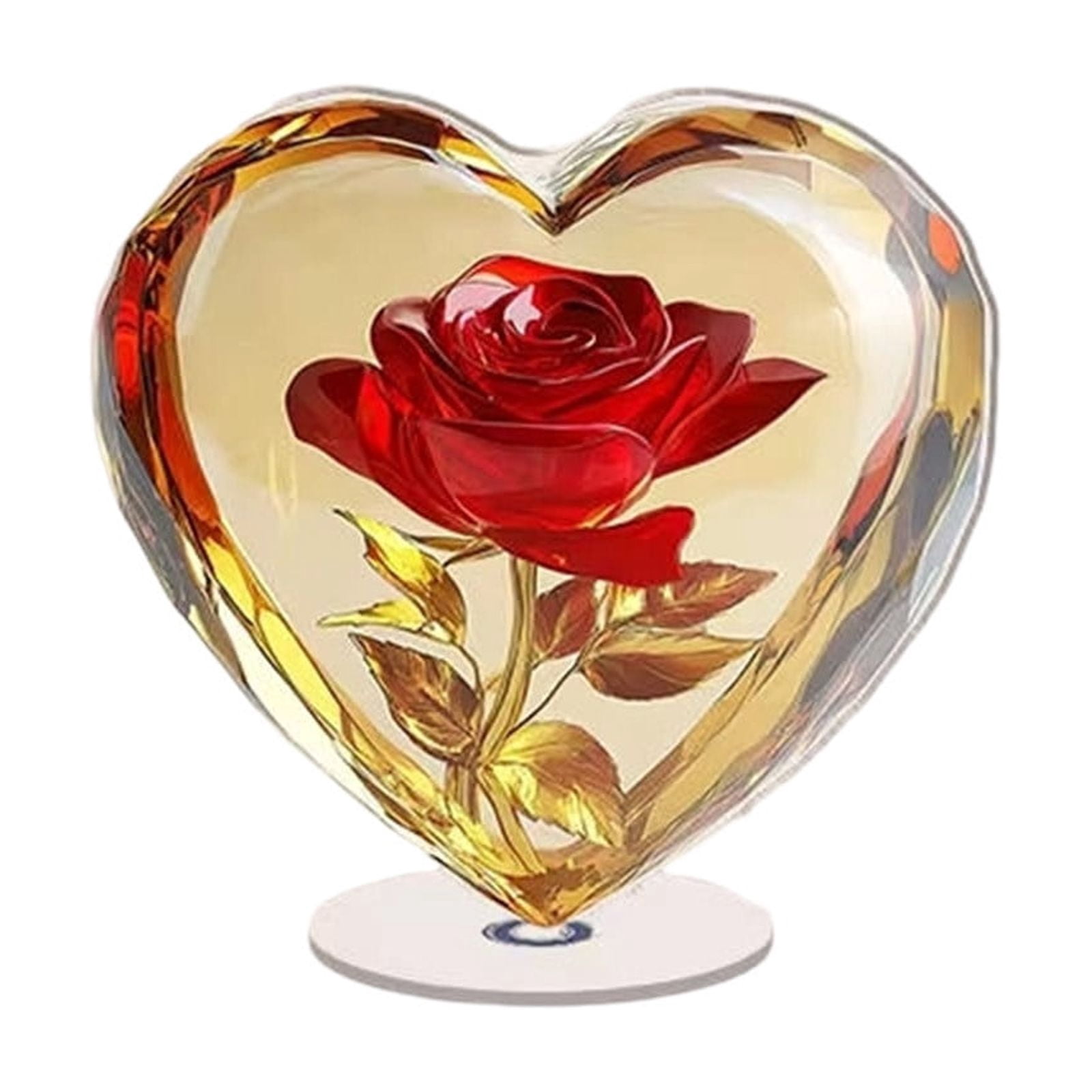 Aooww Acrylic Rotating Standing Sign with 2D Character Heart Design for ...