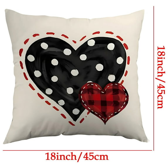 Aooww Irish Printed Pillow Cover Valentines Day Decorative Sofa Pillow ...