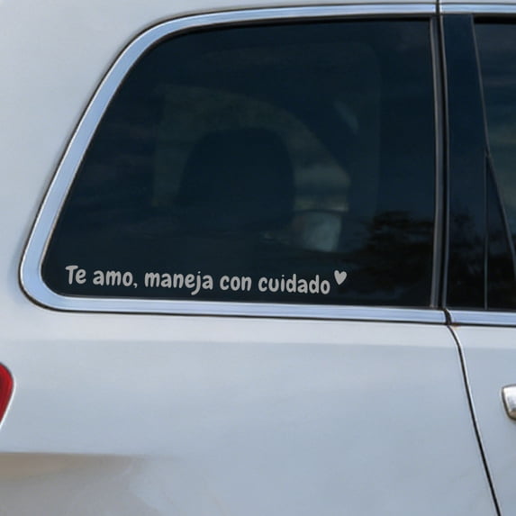 Aooww Spanish "I Love You Drive Safe" Vinyl Sticker, 4x0.4in Waterproof ...
