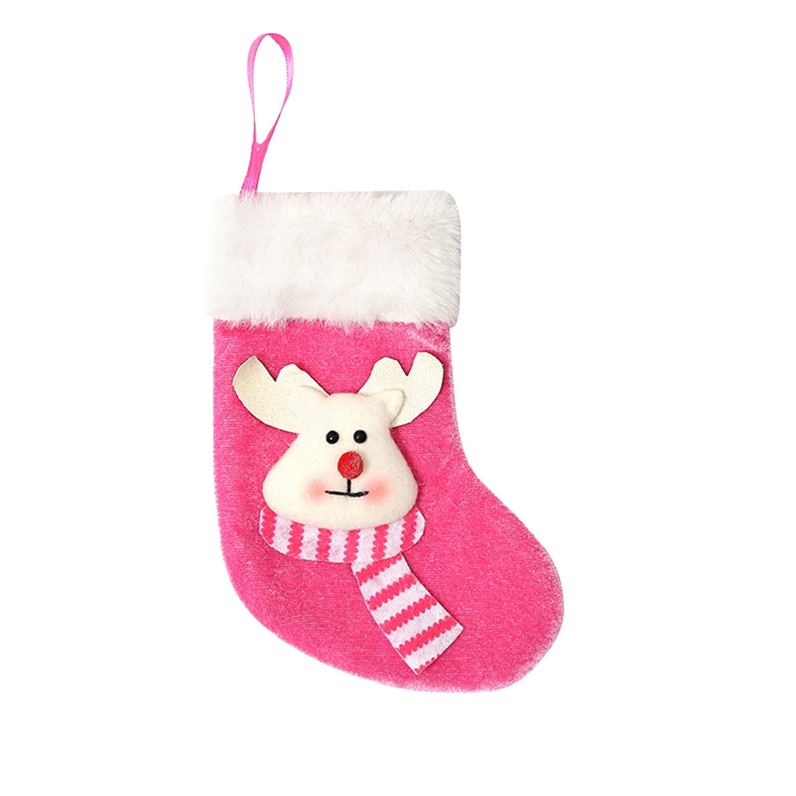 Aooww Velvet Christmas Stockings, Santa, Snowman & Reindeer Fireplace ...