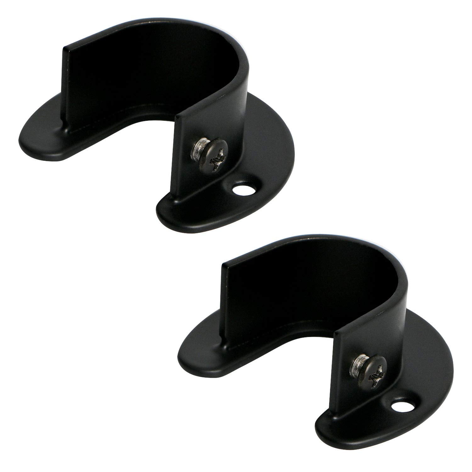 Aopin Closet Pole Sockets Wardrobe Rod Bracket Flange Kit with Matte ...