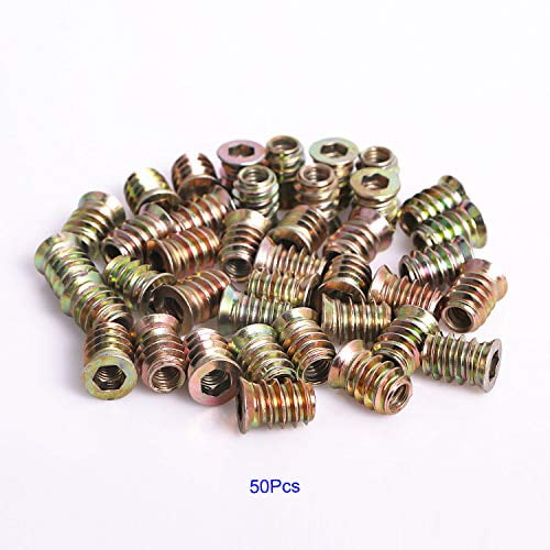 Aopin Threaded Inserts Nut Threaded Fastener Connector Hex Socket Drive ...