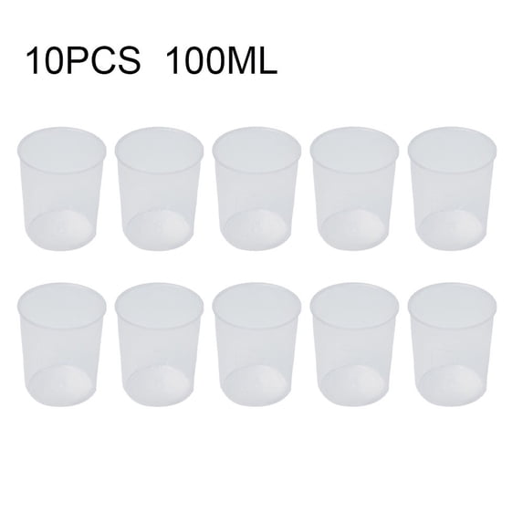 Aoqianlan 10pcs 100ml Transparent Clear Plastic Double-scale Medicine ...