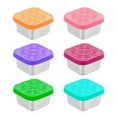 Aoqianlan 6 Pack Stainless Steel Stackable Snack Containers Food ...