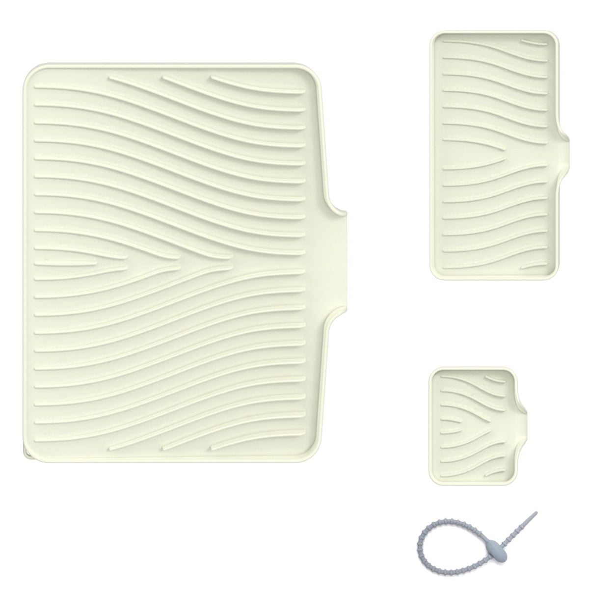 Aoqianlan Black Silicone Drain Pad Heat Resistant Drying Mat Innovative ...