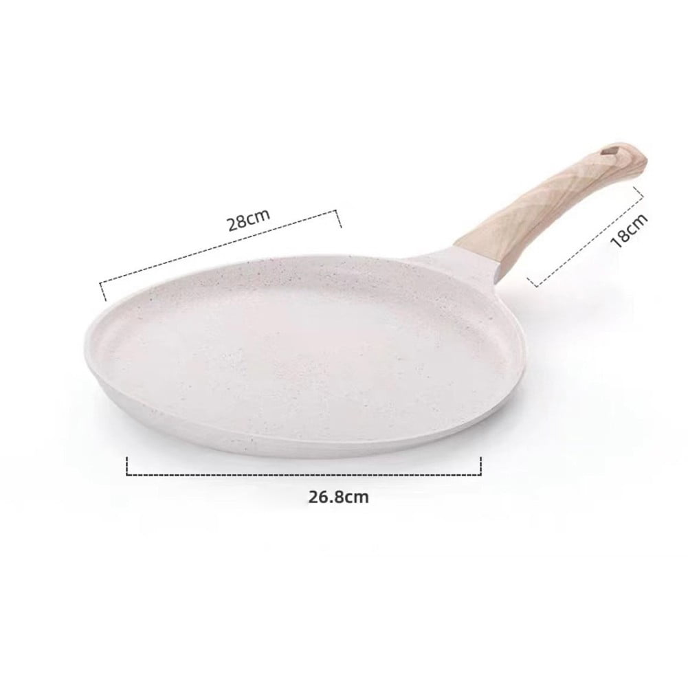 Aoqianlan Cast Aluminium Stone Skillet Pan with Ergonomic Handle - All ...