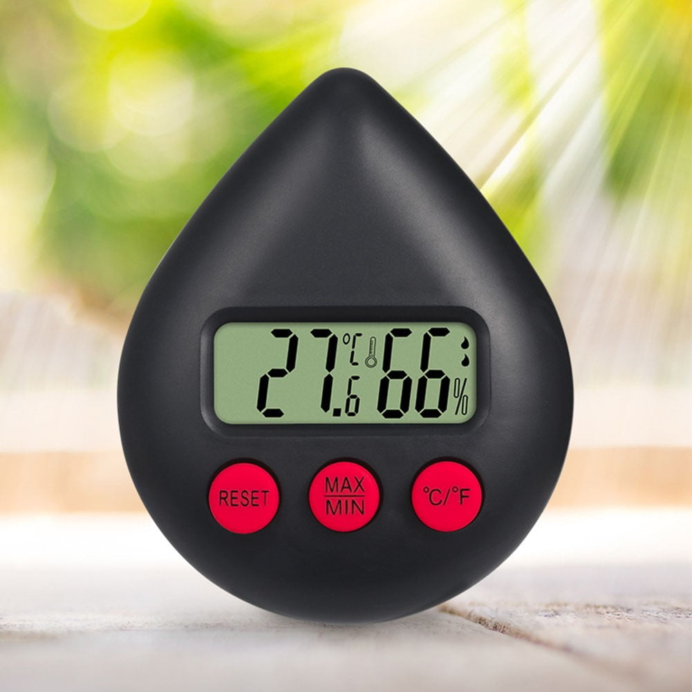 Aoqianlan Humidity Meter Reset Visual Countdown Water Drop Hygrometer ...