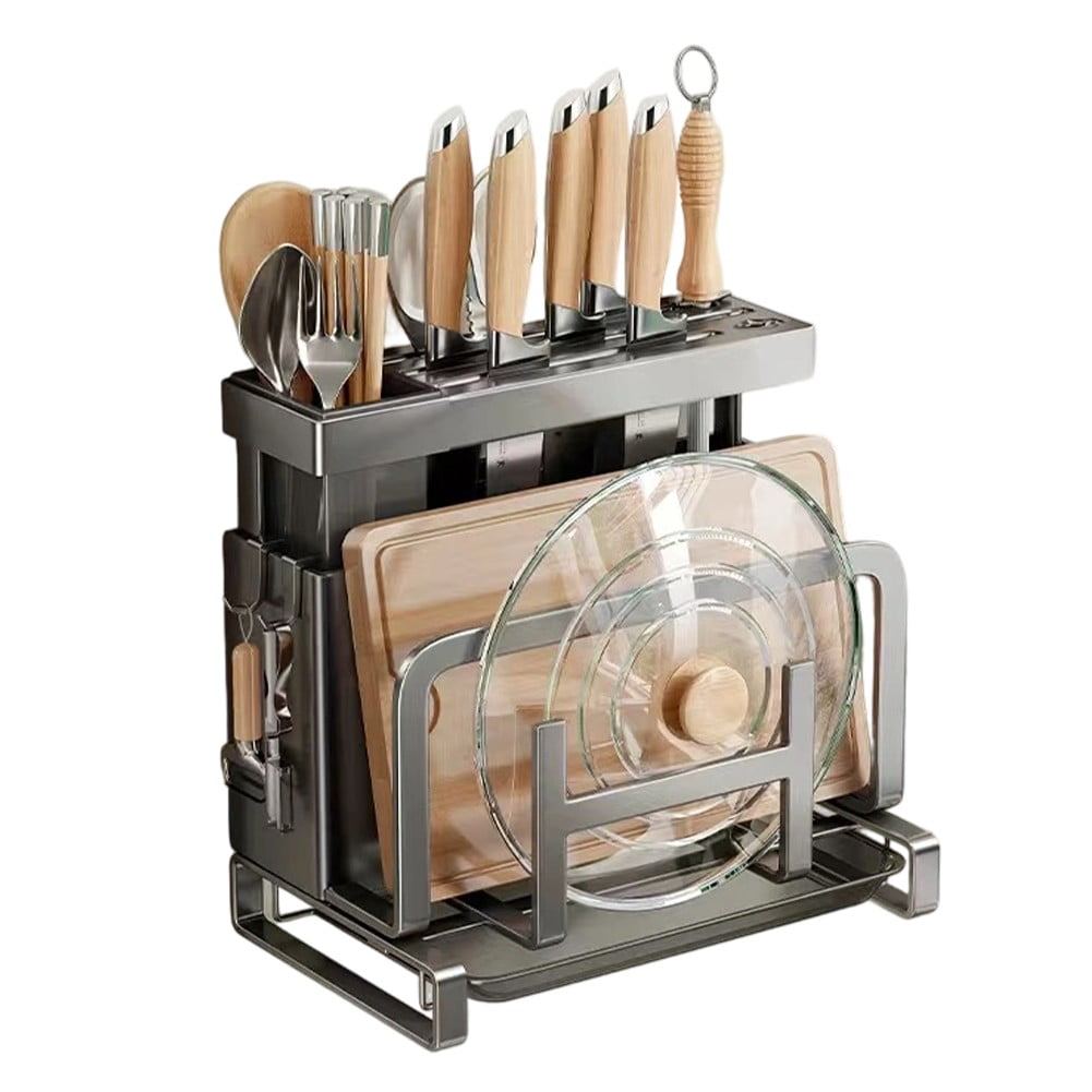 Aoqianlan Multifunctional Cutting Board, Drying Rack Pot Lids Holder ...