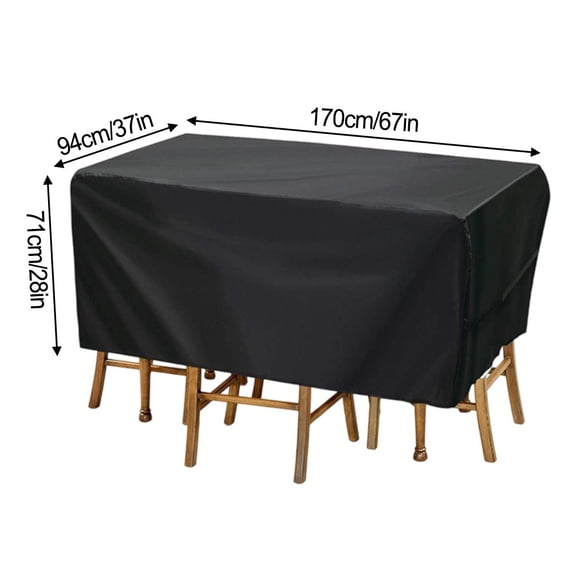 Aoqianlan Patio Furniture Cover Outdoor, Rectangular Patio Table Chair ...