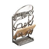 Aoqianlan Pot Lid Organizer with Spoon Rest: Maximize Kitchen Space ...