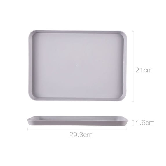 Aoqianlan Rectangular Serving Tray Anti Slip Scratch Resistant Plastic ...