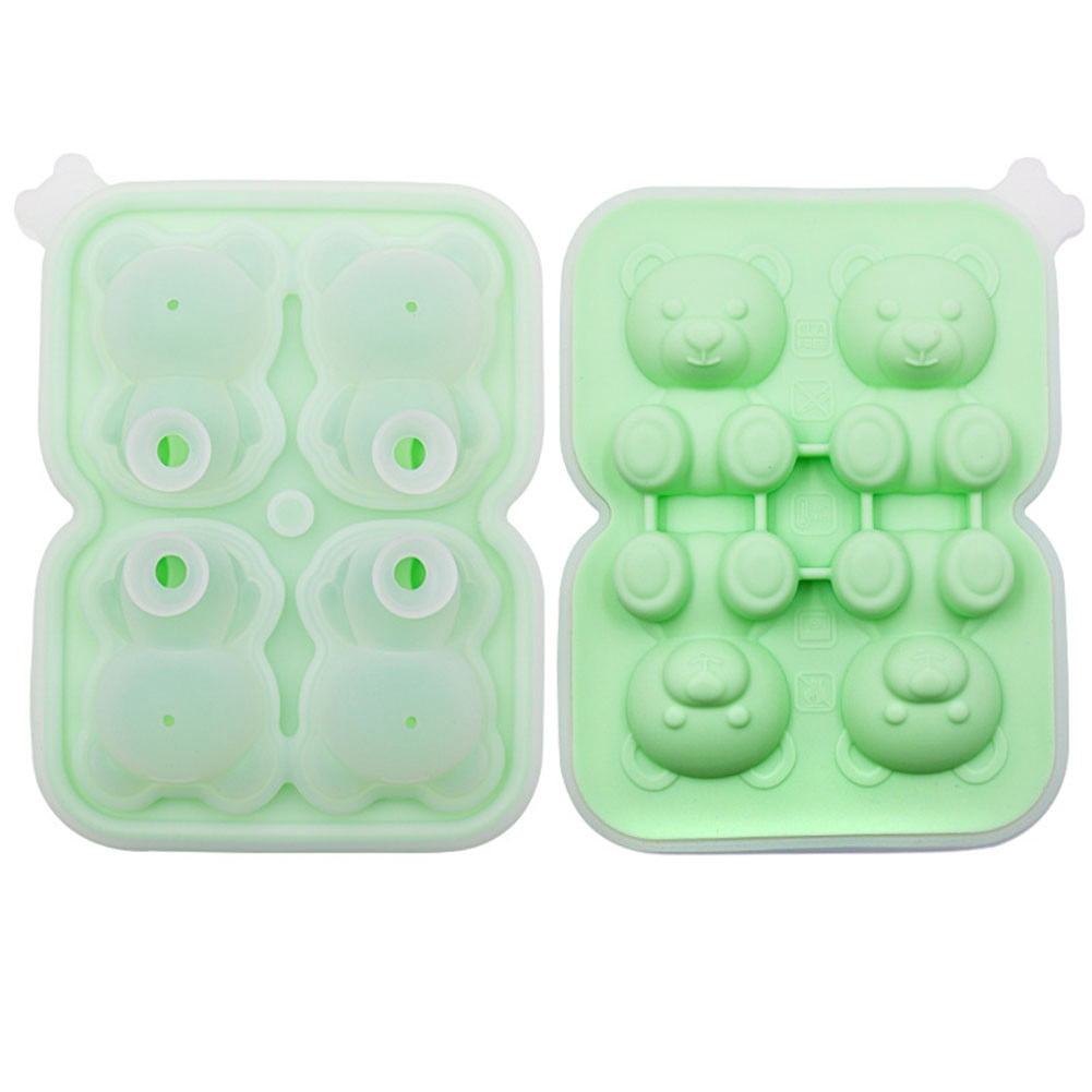 AOQIANLAN Silicone 3D Bear Shape Molds Chocolate Ice for Cube Moulds ...