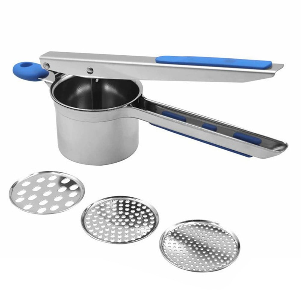 Aoqianlan Stainless Steel 3 in 1 Tool for Potato Masher, Garlic Press ...