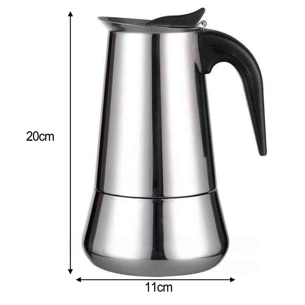 Aoqianlan Stovetop Espresso Maker, 2/4/6/9 Cups Portable Stainless ...