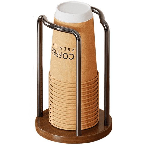 Aoqianlan walnut wood cup holder single double cup stand for coffee ...