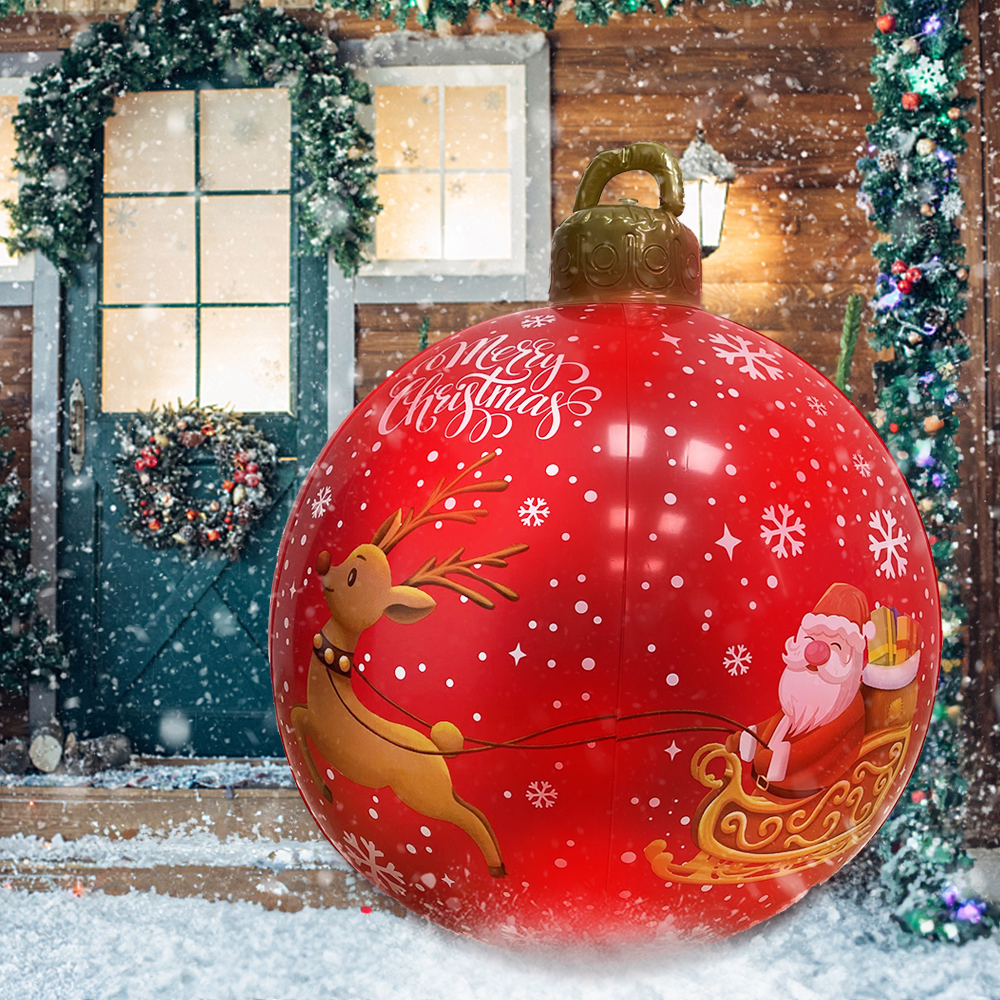 Aihimol Light Up PVC Inflatable Christmas Ball,Aihimol 24 Inch Large ...