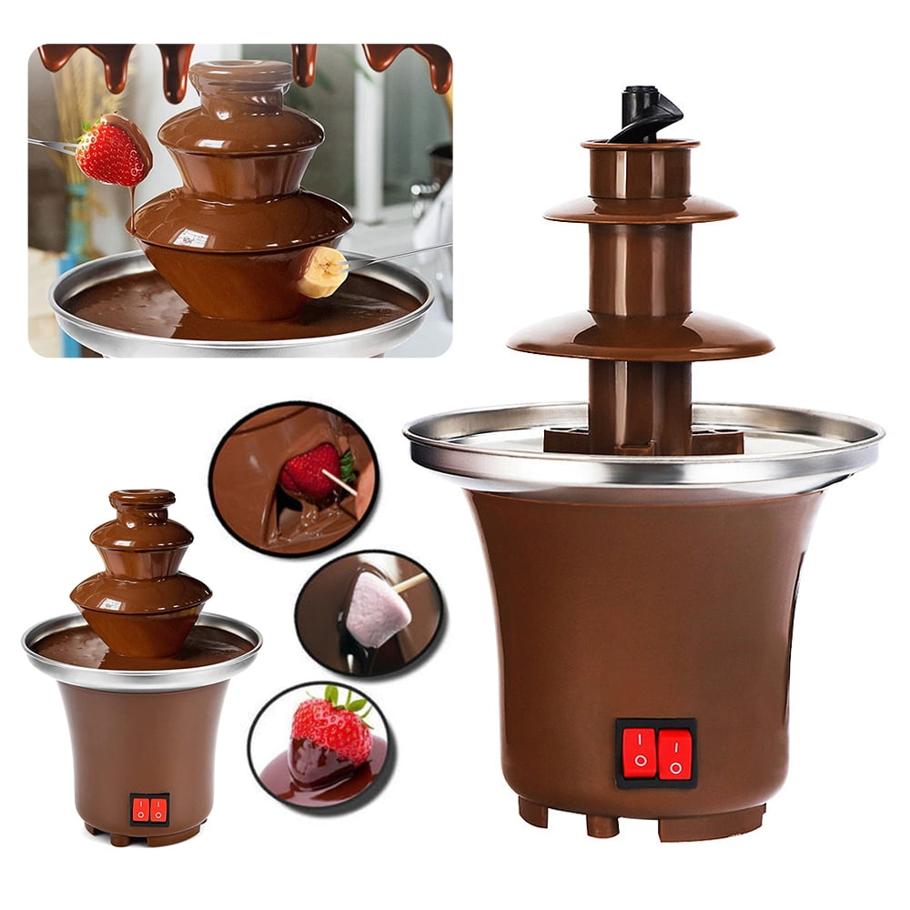 Aoresac Electric Chocolate Fondue Fountain, 10-Ounce, 3-Tier Set ...