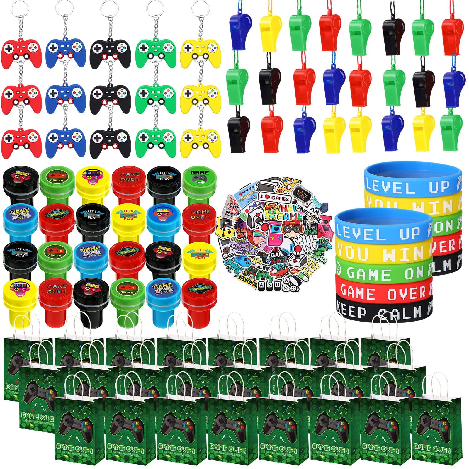 Aoriher 154 Pcs Video Game Party Favors Gift for Kids, Gaming Party ...