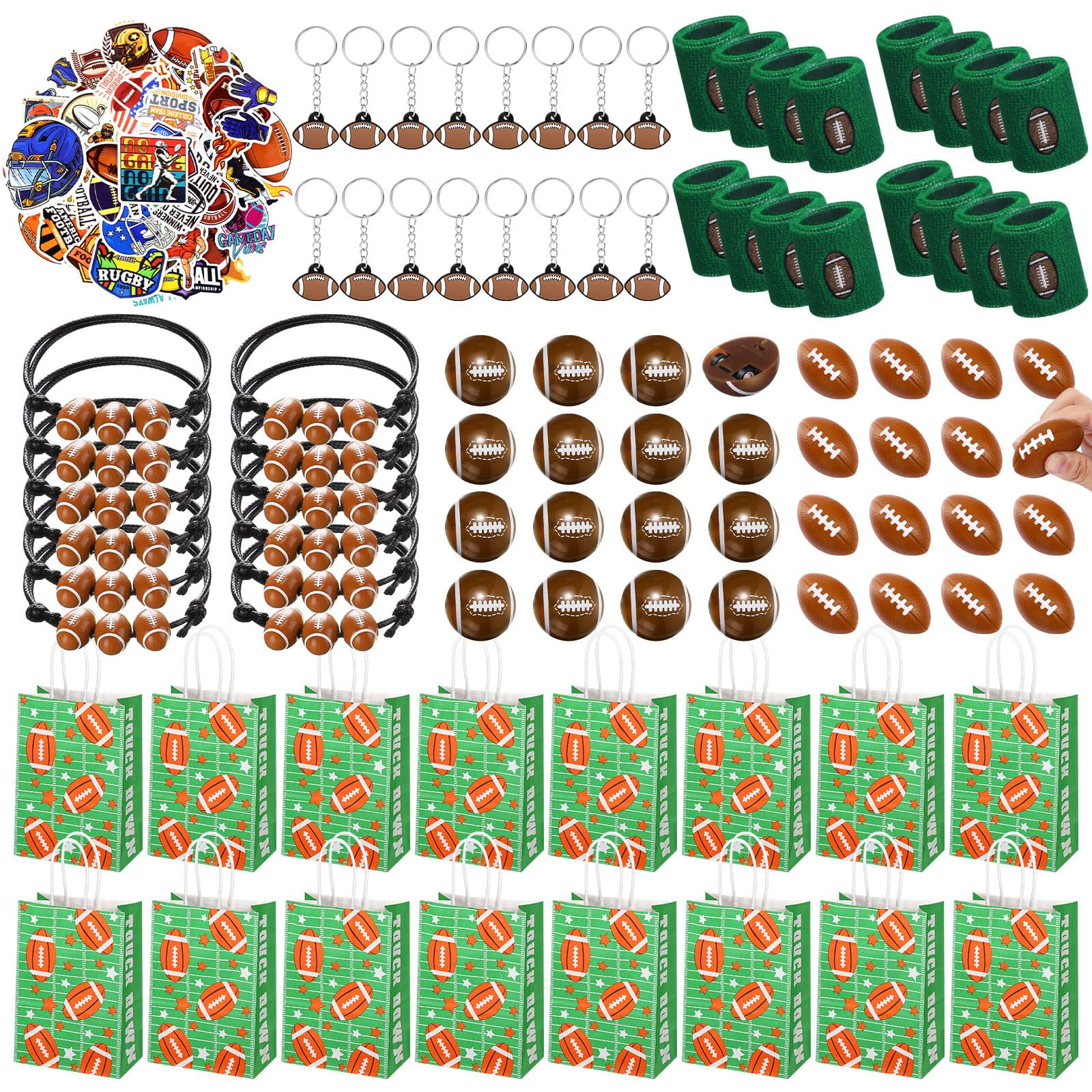 Aoriher 162 Pcs Football Party Favors, Football Party Gift Goodie Bag ...