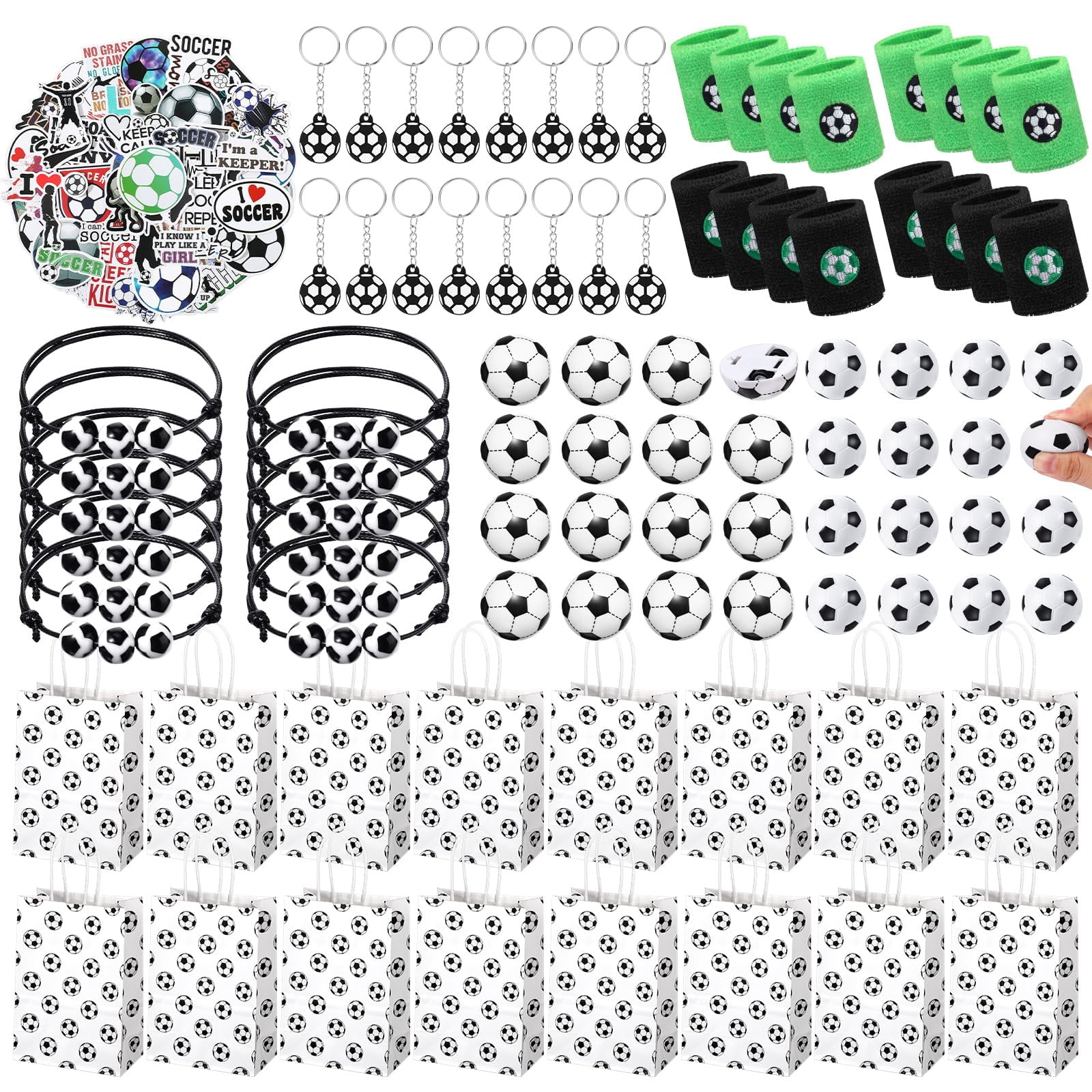 Aoriher 162 Pcs Soccer Party Favors, Soccer Party Bag Fillers Foam ...