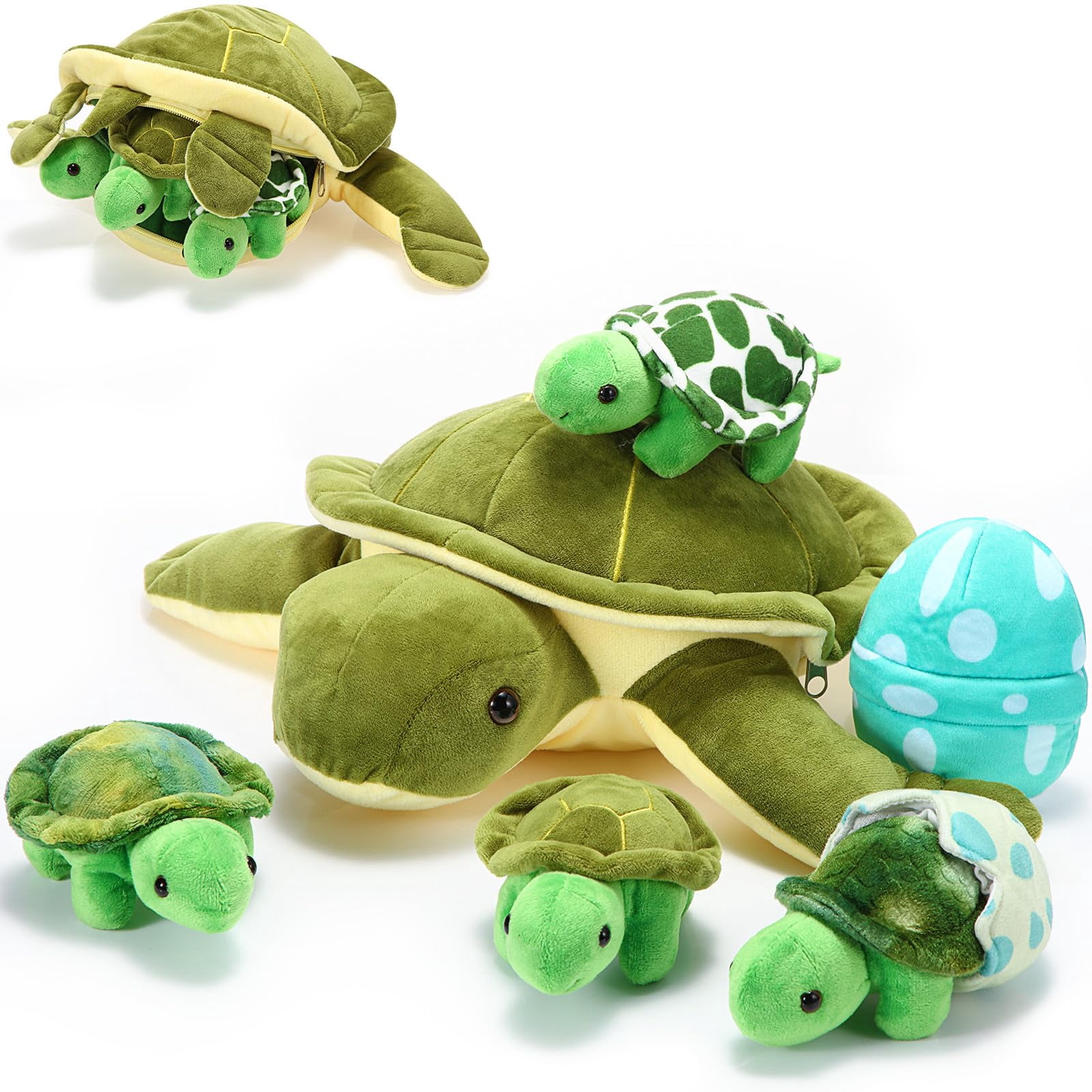 Aoriher 6 Pieces Turtle Stuffed Animal Set 12 Inch Stuffed Sea Turtle ...