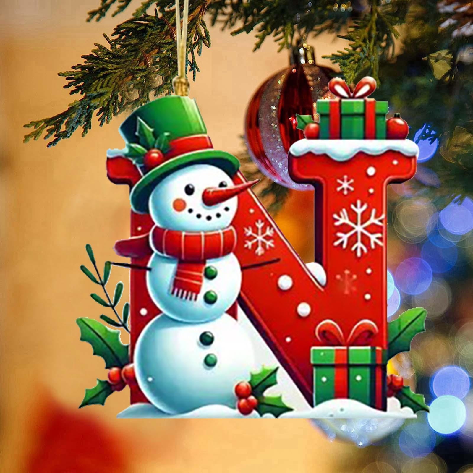 Aorijia Letter Ornaments for Christmas Tree,Christmas Letters Ornaments ...