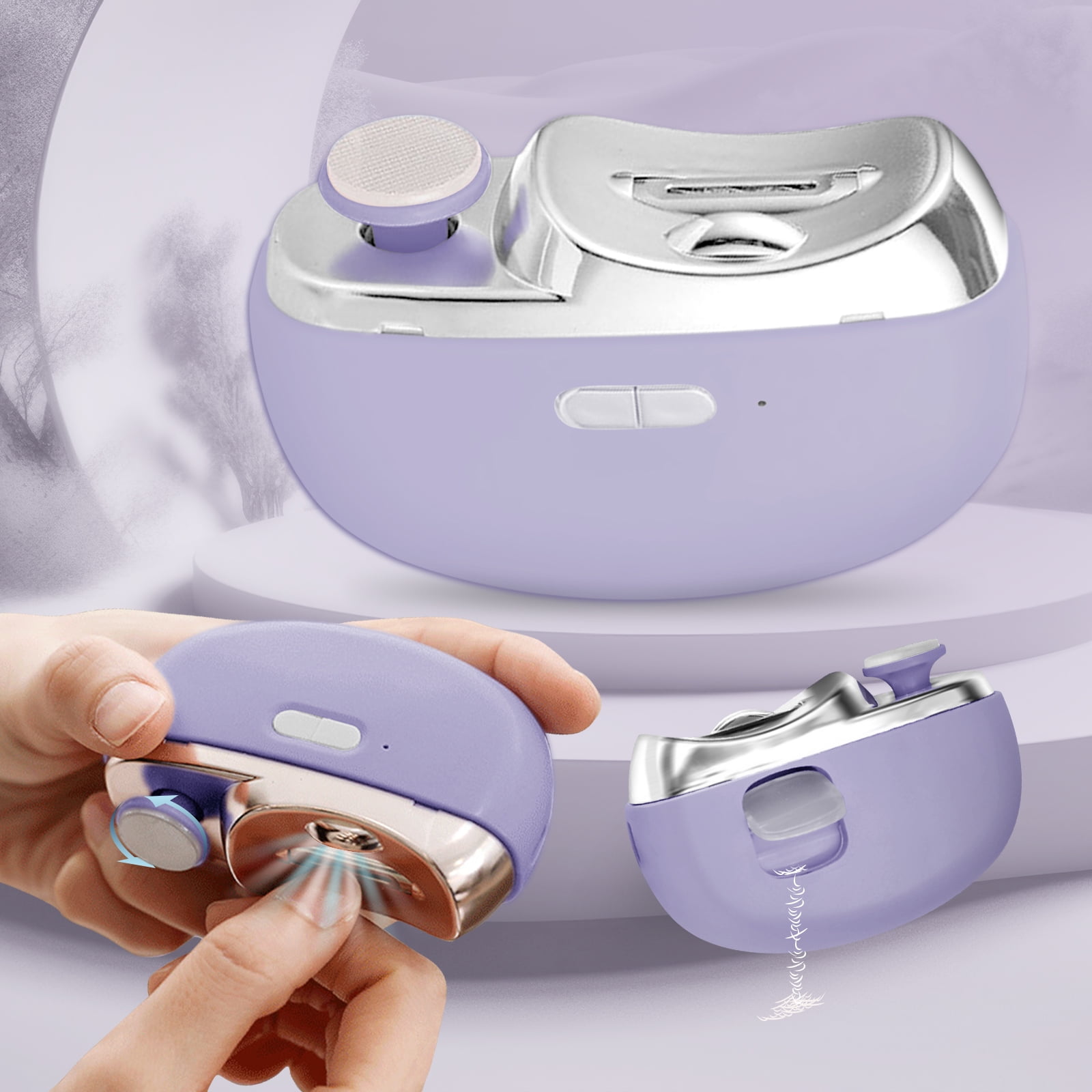 Aorsher 3 In 1 Electric Nail Clippers with Polish, Usb Rechargeable ...