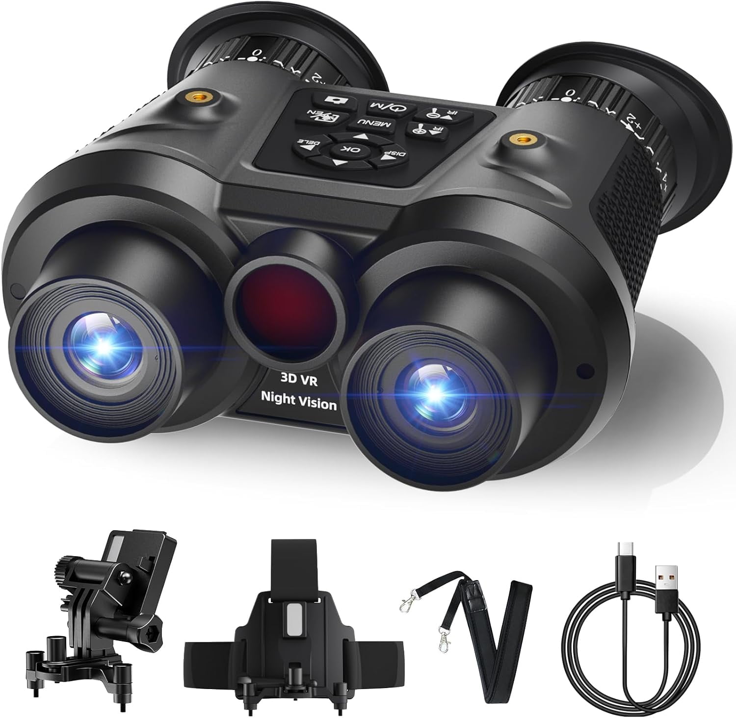 Aorsher 3D VR Night Vision Binoculars, 4K UHD Night Vision Goggles for Adults, Auto Screen Wake ...