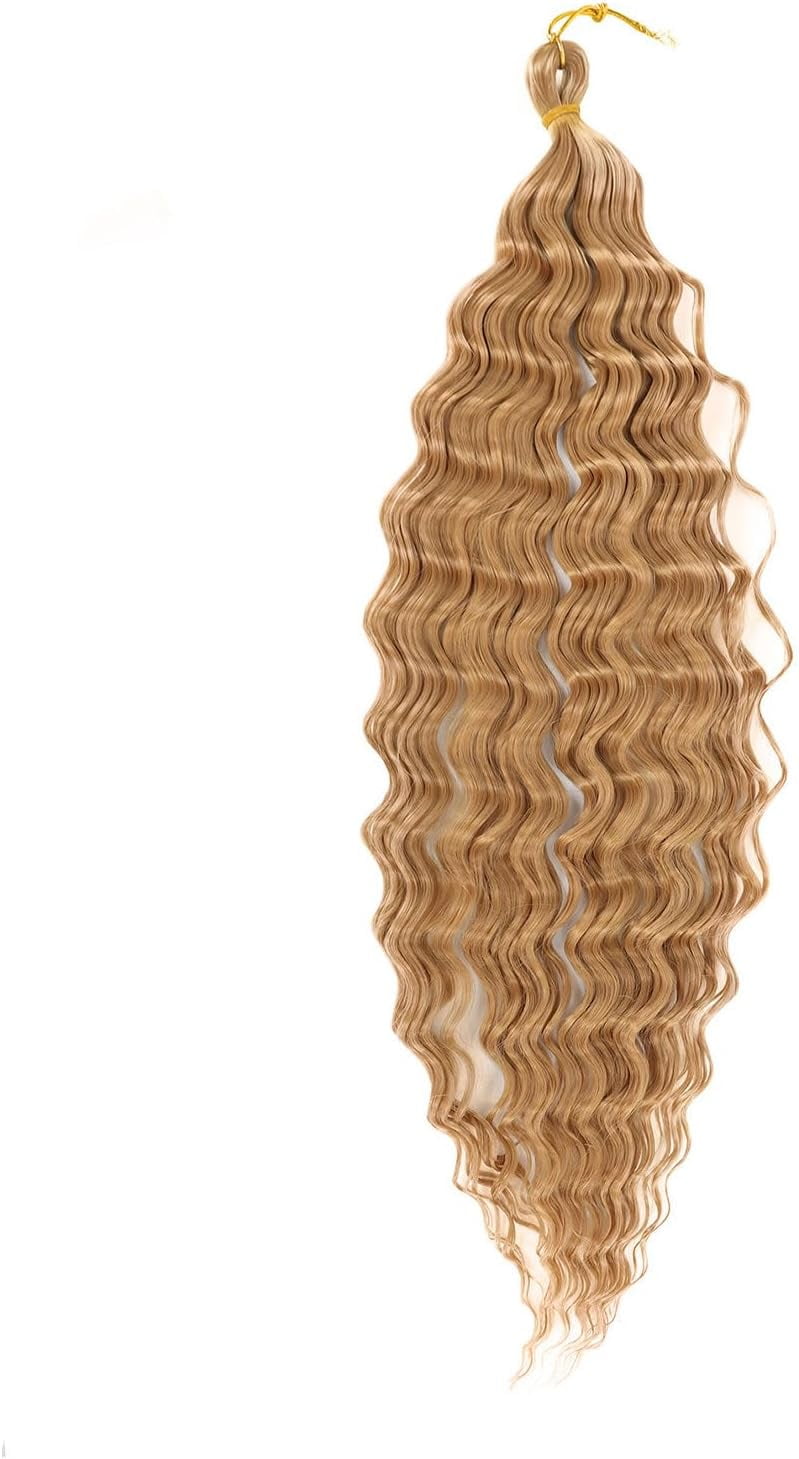 Aorsher Deep Wave Crochet Hair Golden Blonde Synthetic Water Wave ...