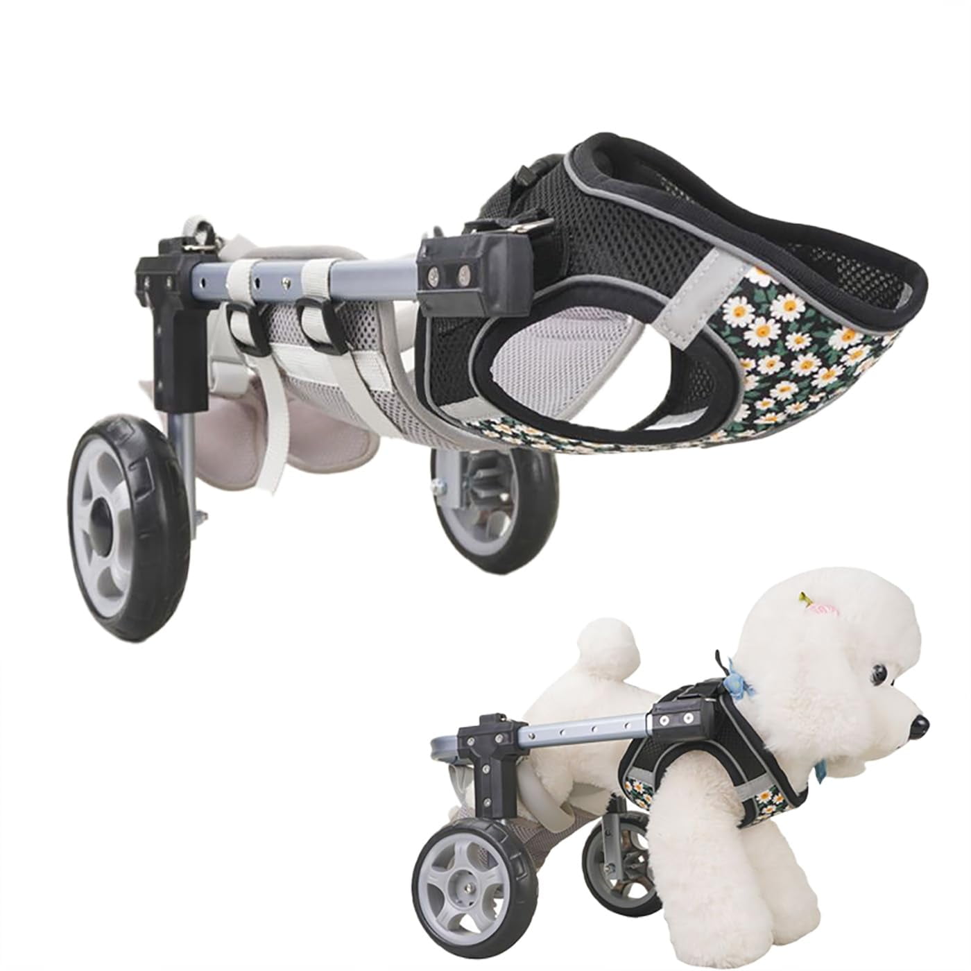 Aorsher Dog Wheelchair 2-Wheel Adjustable, Rear Support Mobility Cart ...