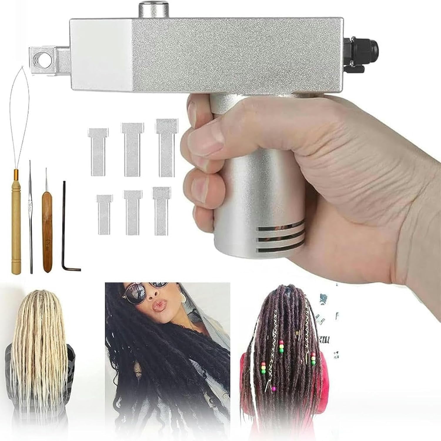 Aorsher Dread Lock Machine with 6 Braiding Heads, Electric Dreadlocks ...