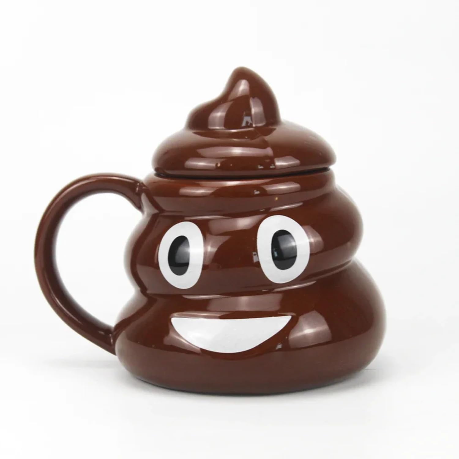 Aorsher Funny Ceramic Cup Set, Cartoon Smile Poop Mug Tea Coffee Cup ...