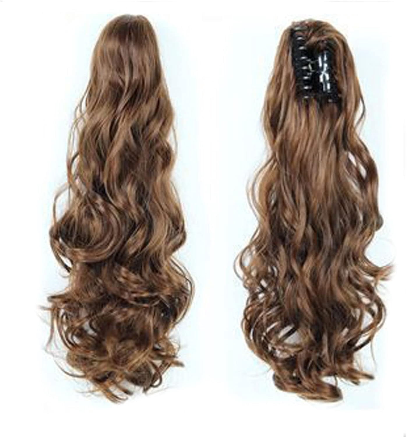 Aorsher Long Wavy Ponytail Extensions, 22 Inch Claw Clip Ponytail ...