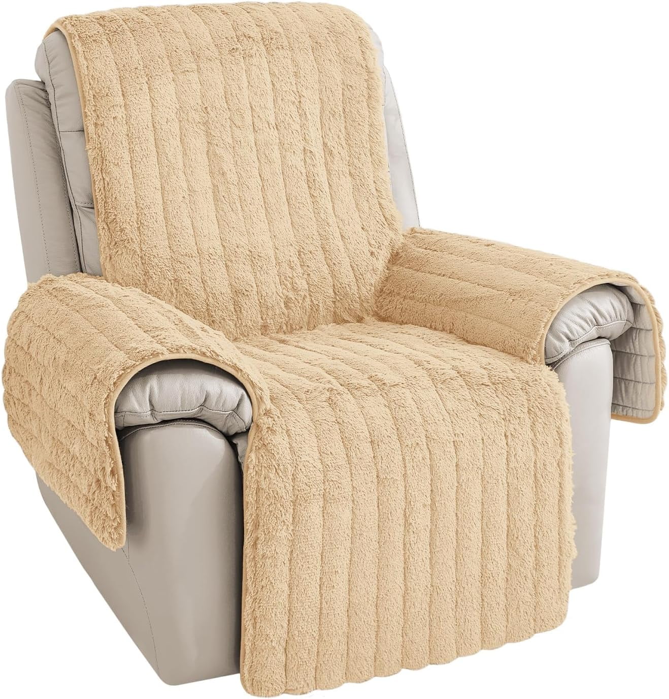 Aorsher Plush Recliner Slipcover, Artificial Wool Lazy Boy Chair Cover ...