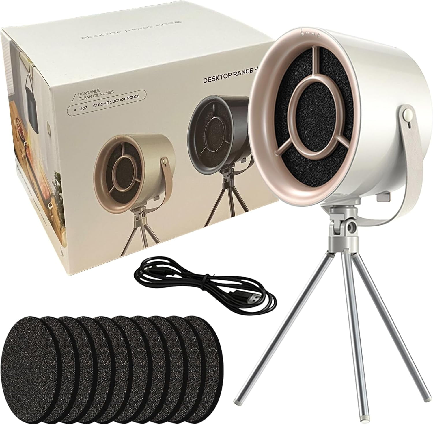 Aorsher Portable Extractor Hood with 10 Changeable Filters, 3-Speed ...