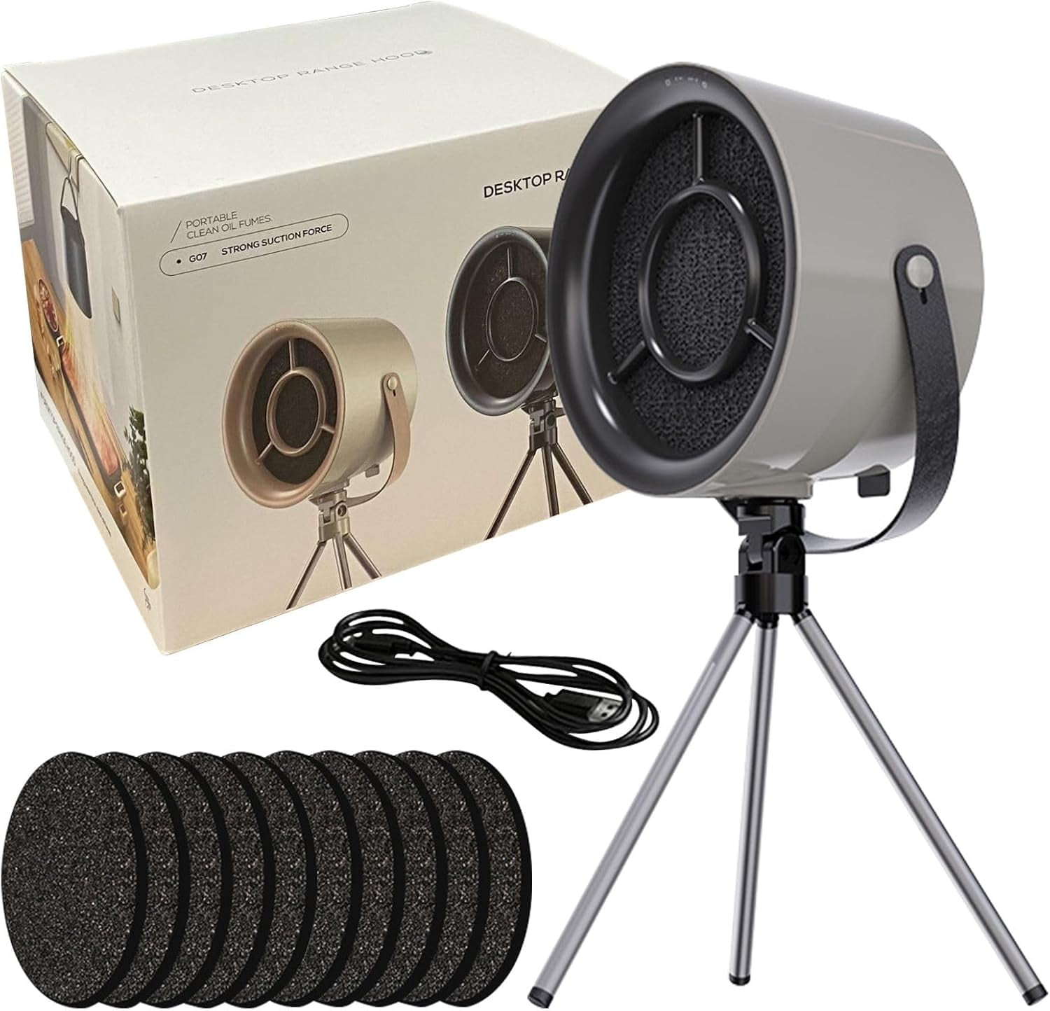 Aorsher Portable Extractor Hood with 10 Changeable Filters, 3-Speed ...