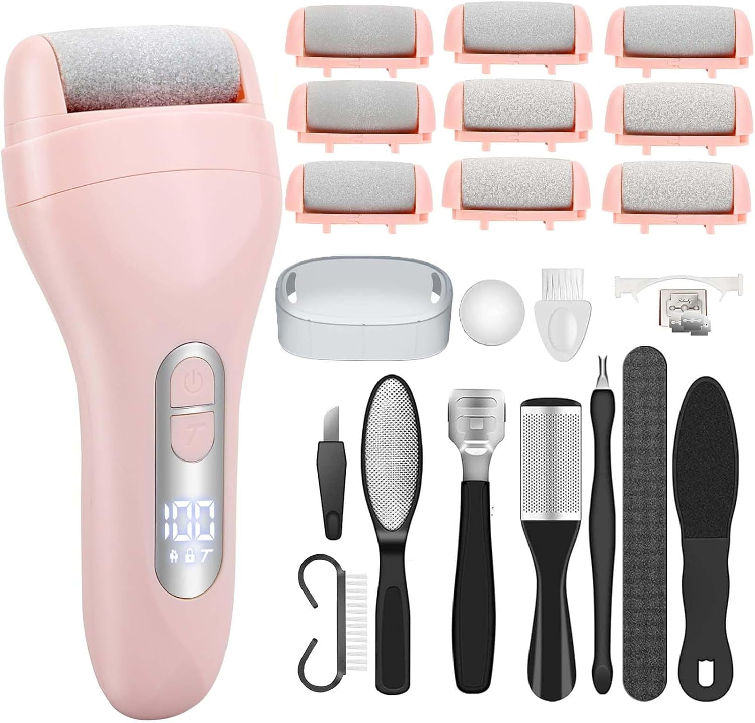 Aorsher Portable Pedicure Kit for Feet, Electric Foot File Callus ...