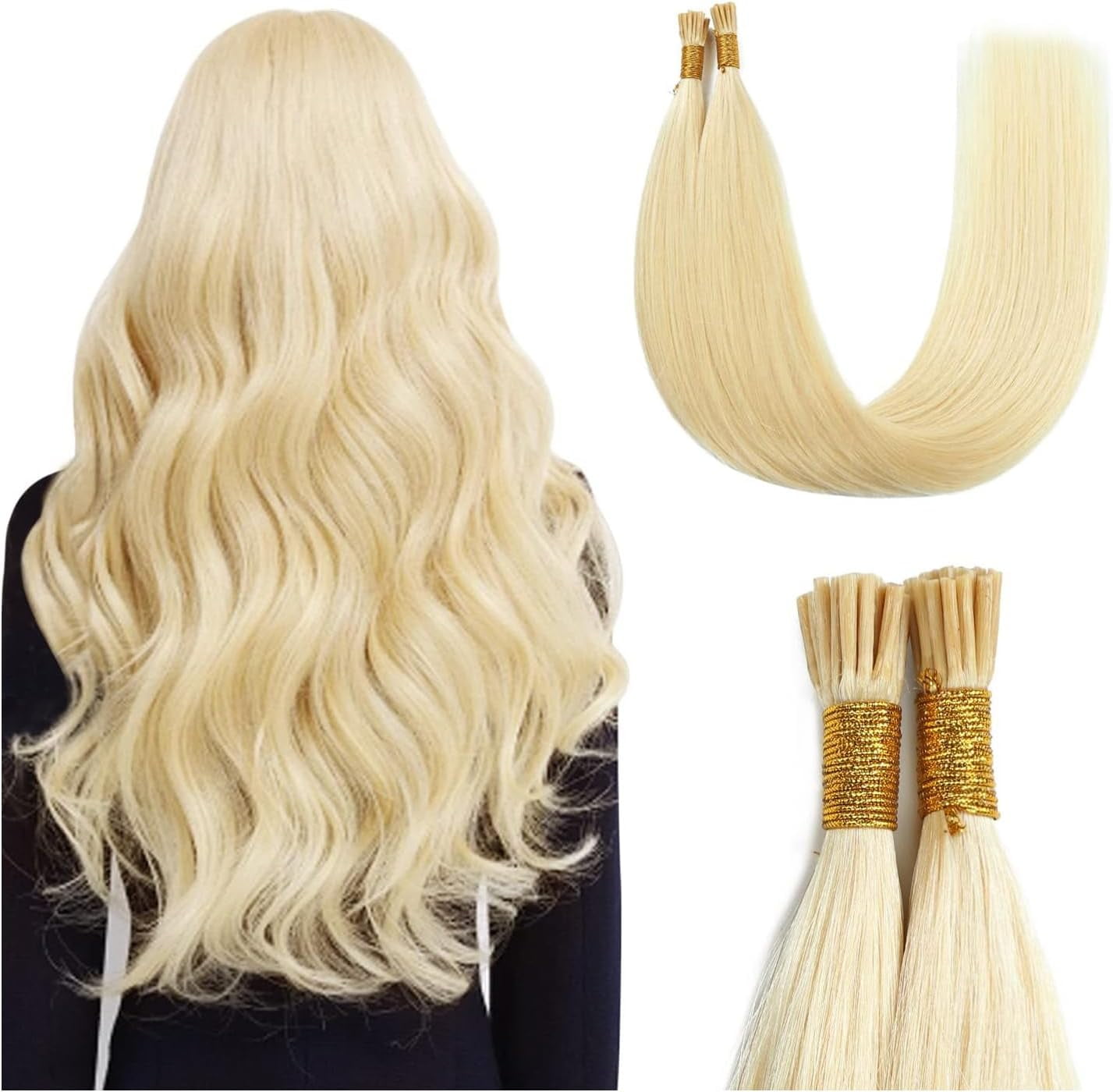 Aorsher Pre Bonded Fusion Hair Extensions Remy Keratin Beads Invisible ...
