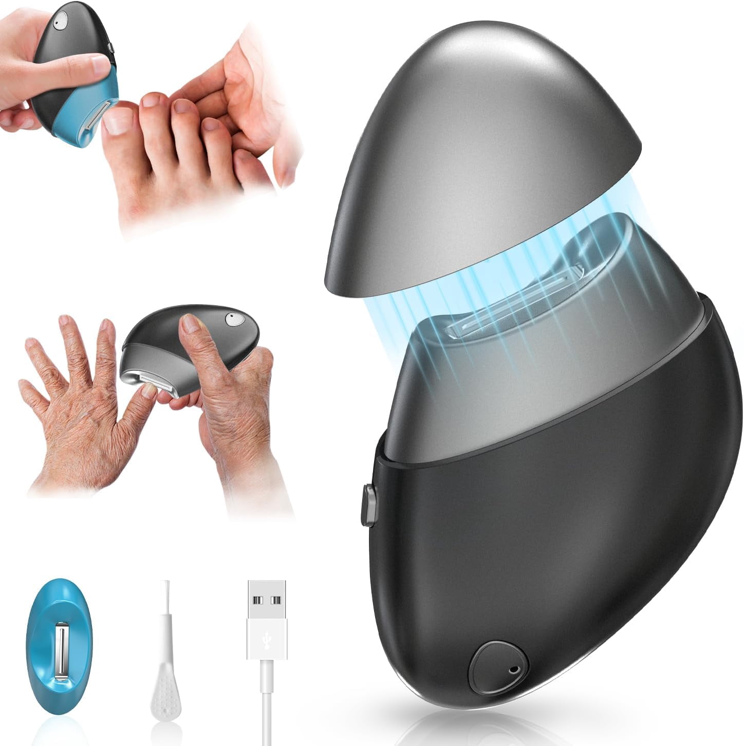 Aorsher Upgraded 2 Speeds Electric Nail Clippers, with Nail Scraps ...