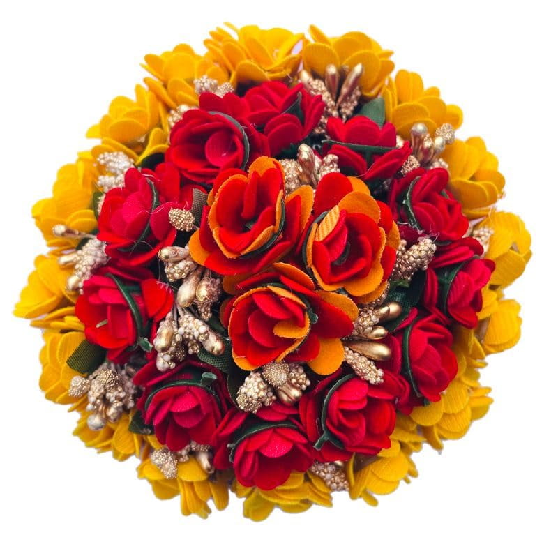 AorviDesigns Artificial Flower Juda Bridal GajraBun Hair Accessories ...