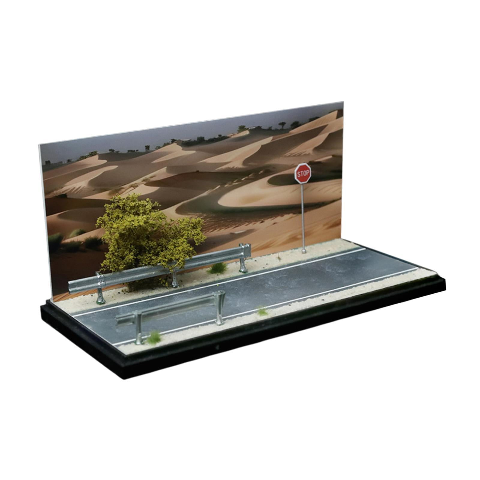 Aosekaa 1/64 Model Car Scene Diorama,Desert Backdrop Car Garage Diorama ...