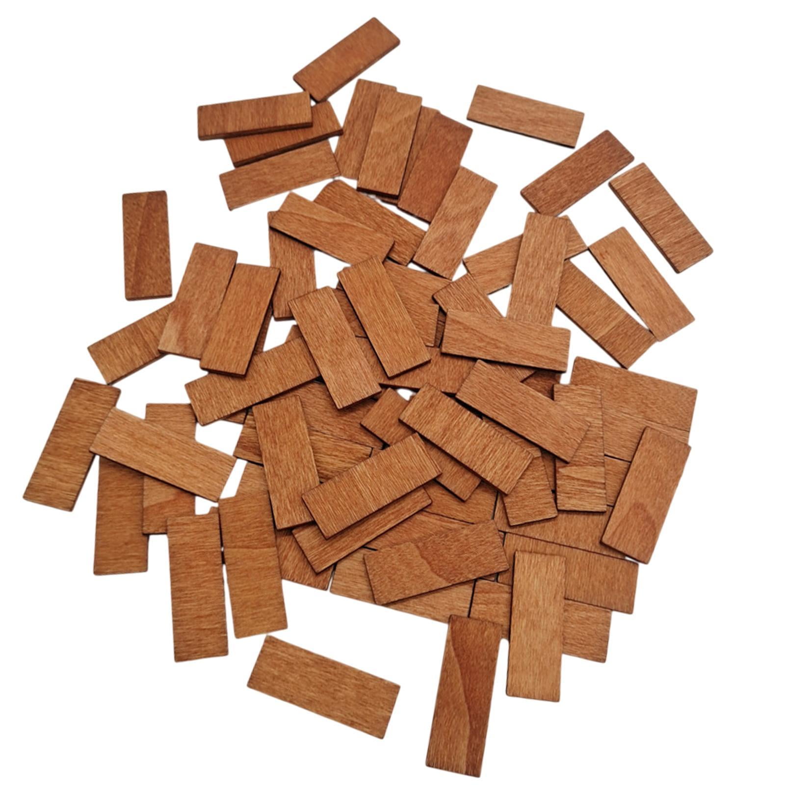 Aosekaa 100 Pieces Dollhouse Flooring Miniature Flooring 4x1.5cm ...