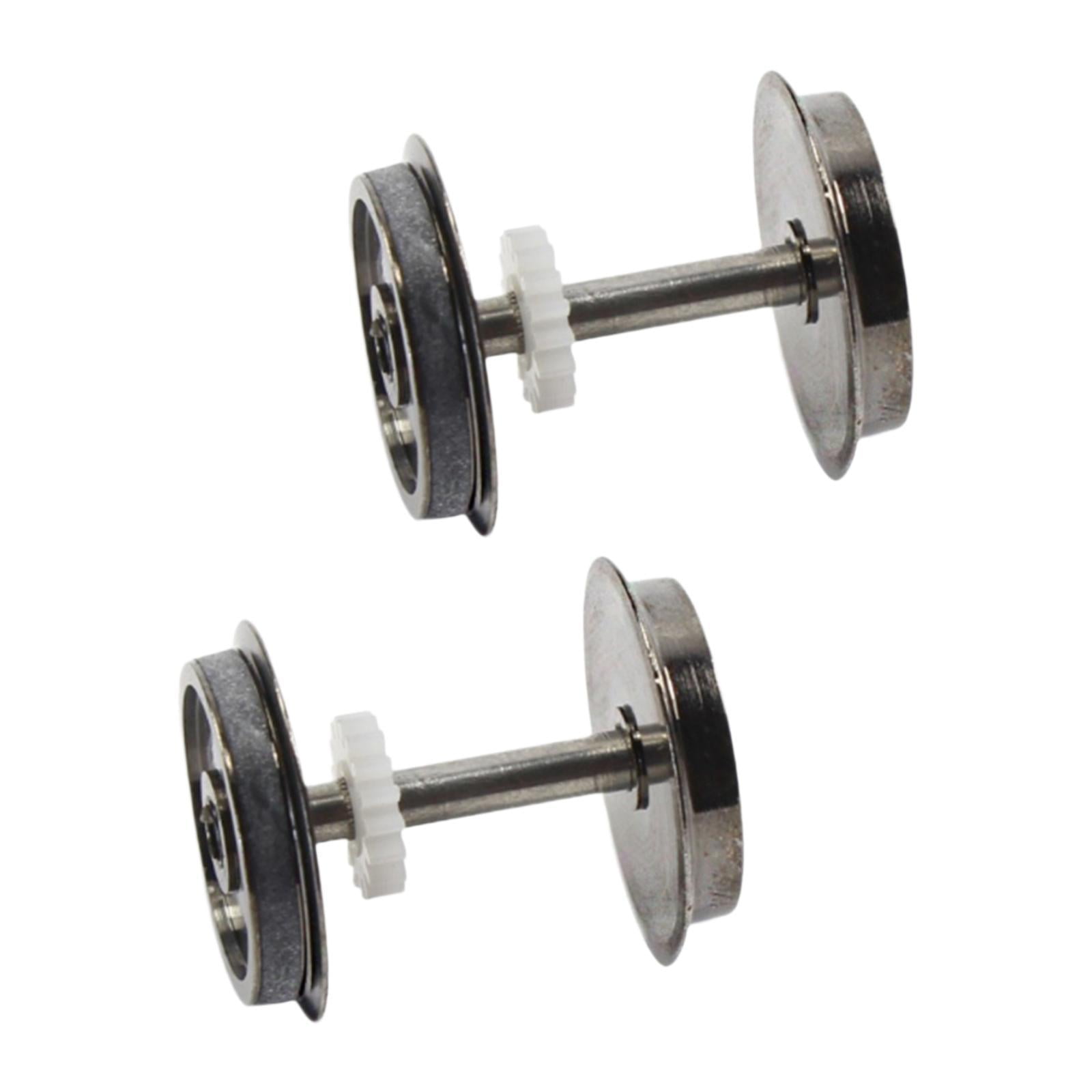 Aosekaa 2x Metal Wheel Set Metal Axles Replacement Professional HO ...
