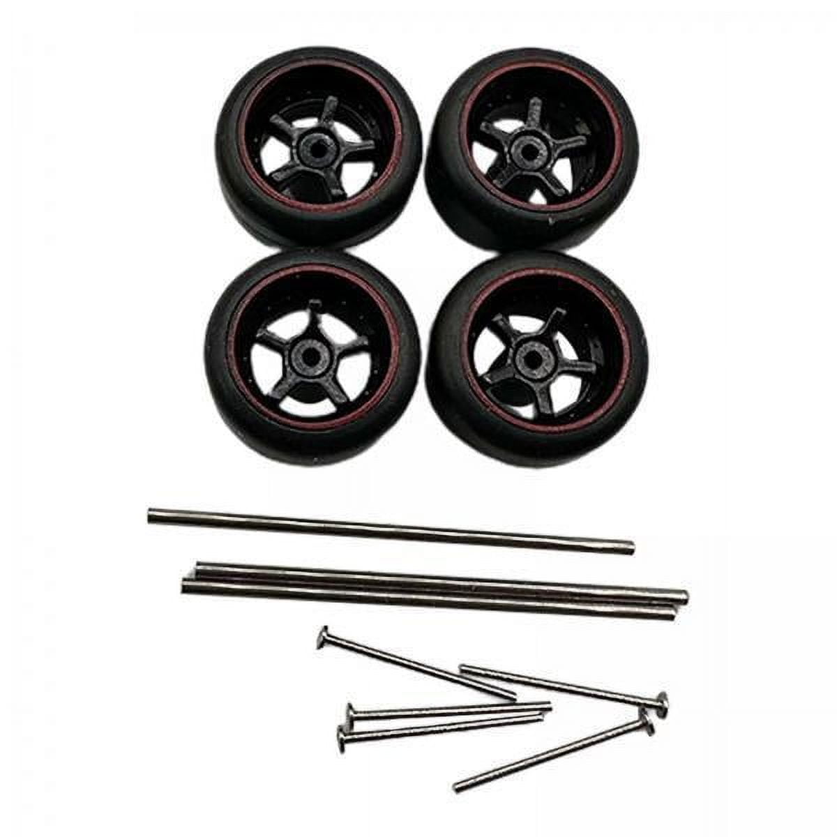 Aosekaa 4x4 Pieces RC Car Wheels and Tires RC Alloy Car Accessories for ...