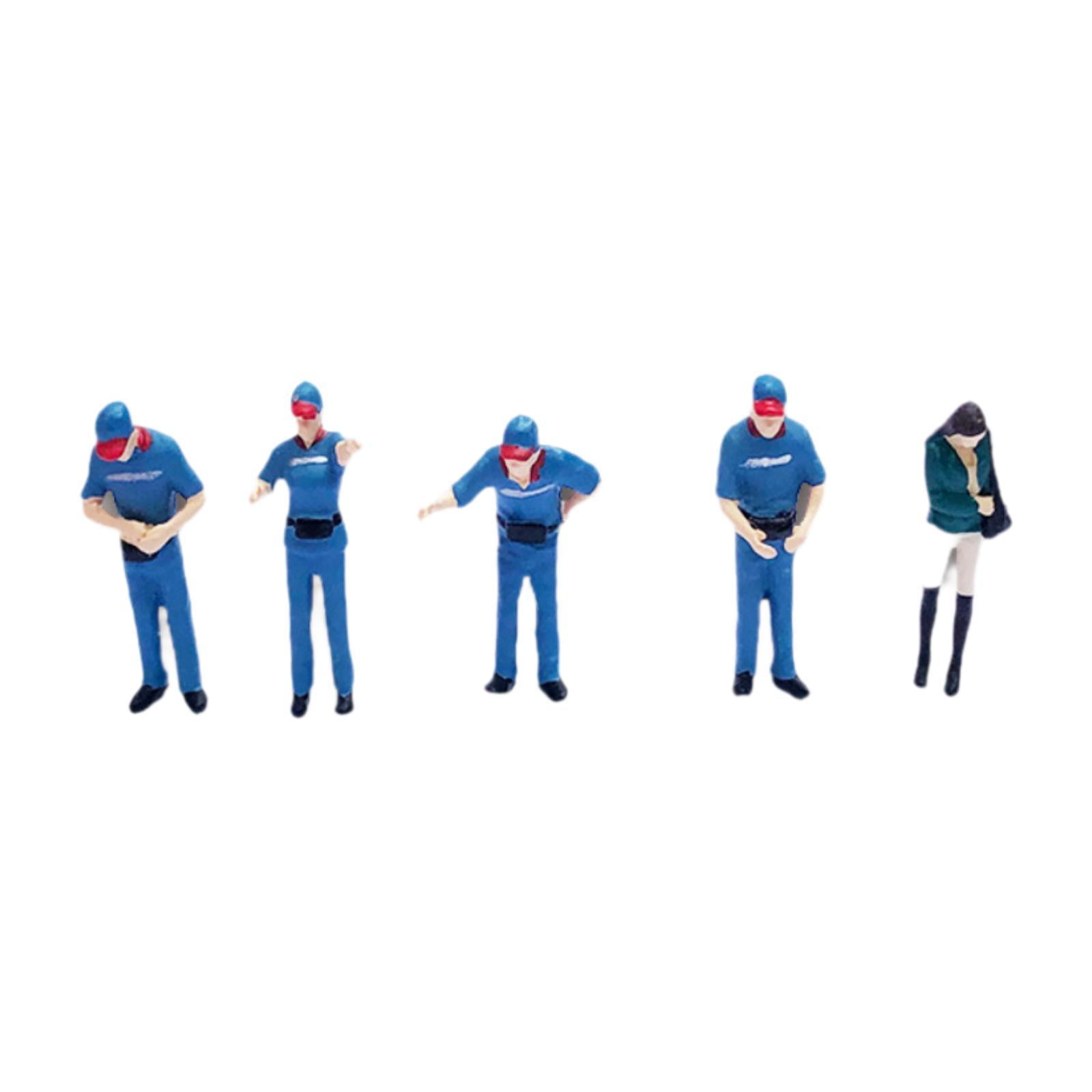 Aosekaa 5Pcs 1/64 People Model,Hand Painted Figurines,Hand Painted ...