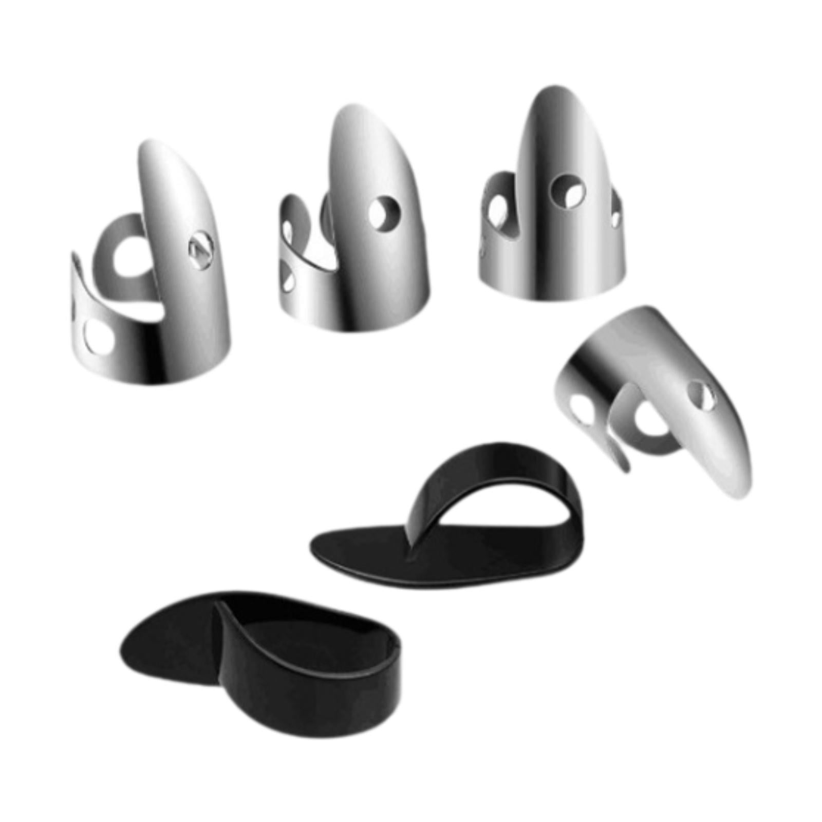 Aosekaa 6Pcs Thumb Picks Finger Picks Set, Adjustable Training Tool ...