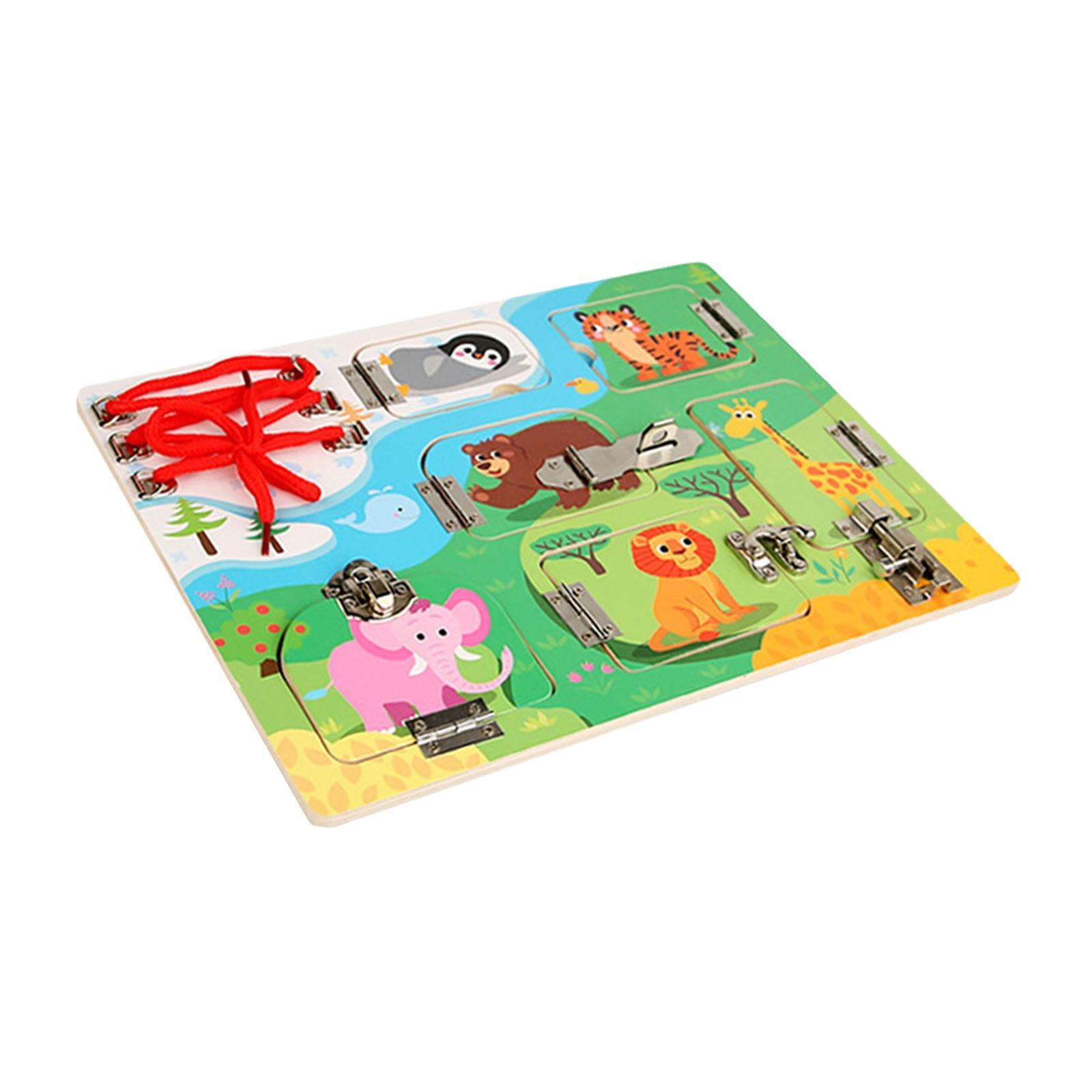 Aosekaa Busy Board Activity Board Cognitive Growth Basic Life Skills ...