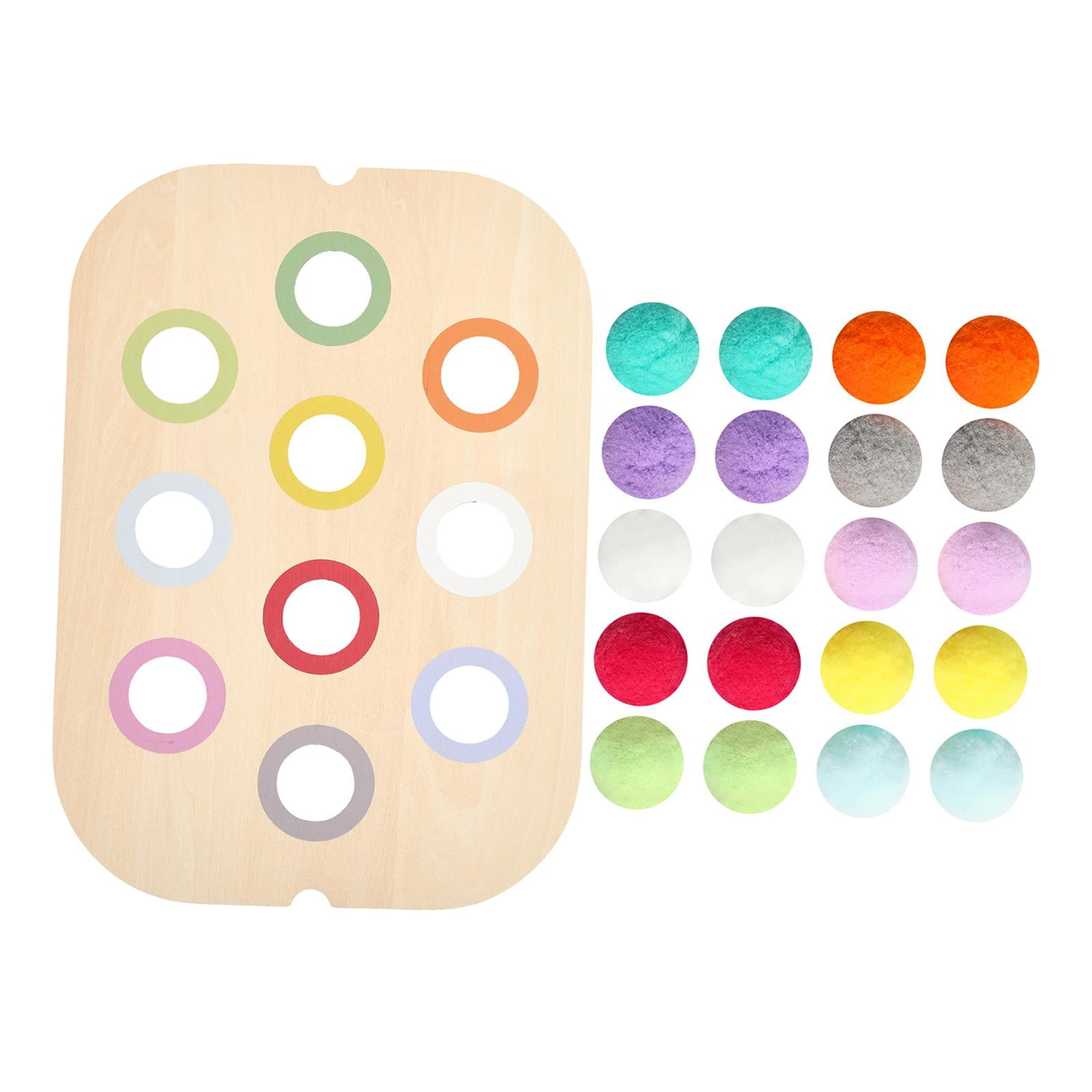 Aosekaa Color Shape Sorting Toy Board Game Wooden Tile Kids Toys ...