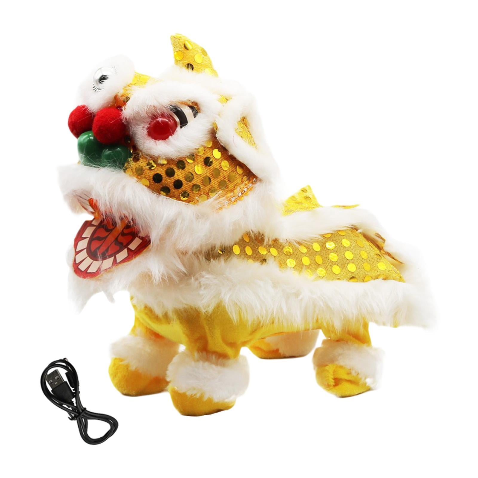Aosekaa Dance Toy Doll Dance Lion Doll Figure Ornament Eyes Glow ...